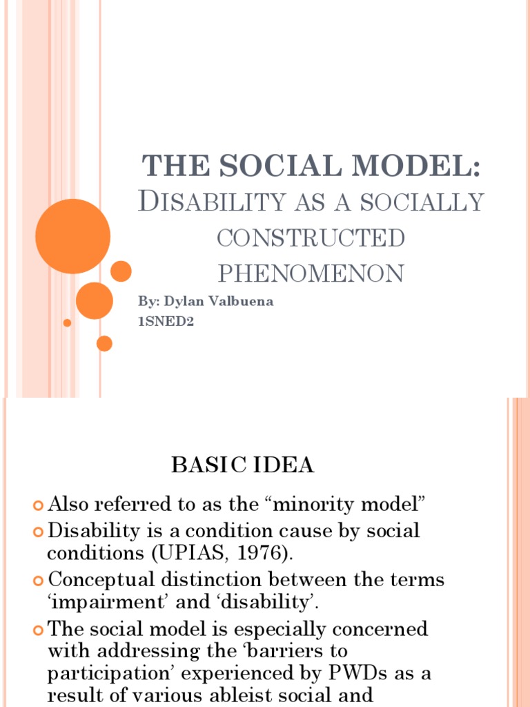 The Social Model:: Isability As A Socially Constructed Phenomenon | PDF ...