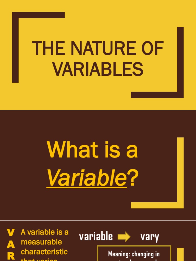The Nature of Variables | PDF