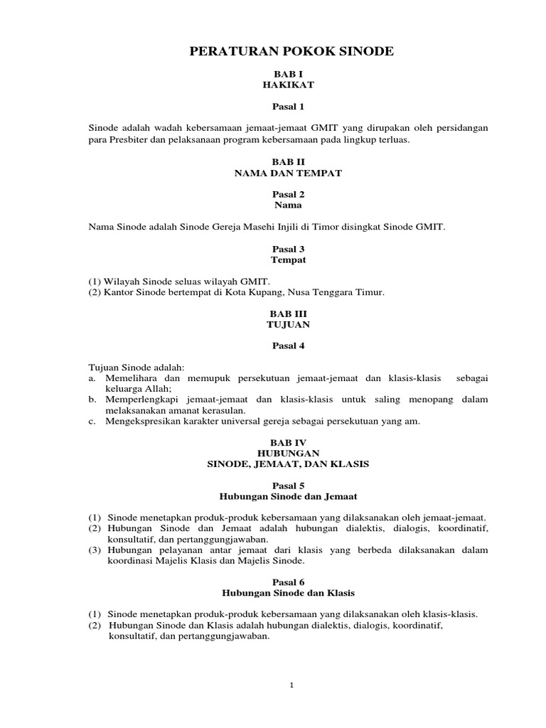 PERSEKUTUAN, KESAKSIAN, DAN PELAYANAN KASIH DALAM SINODE GMIT | PDF
