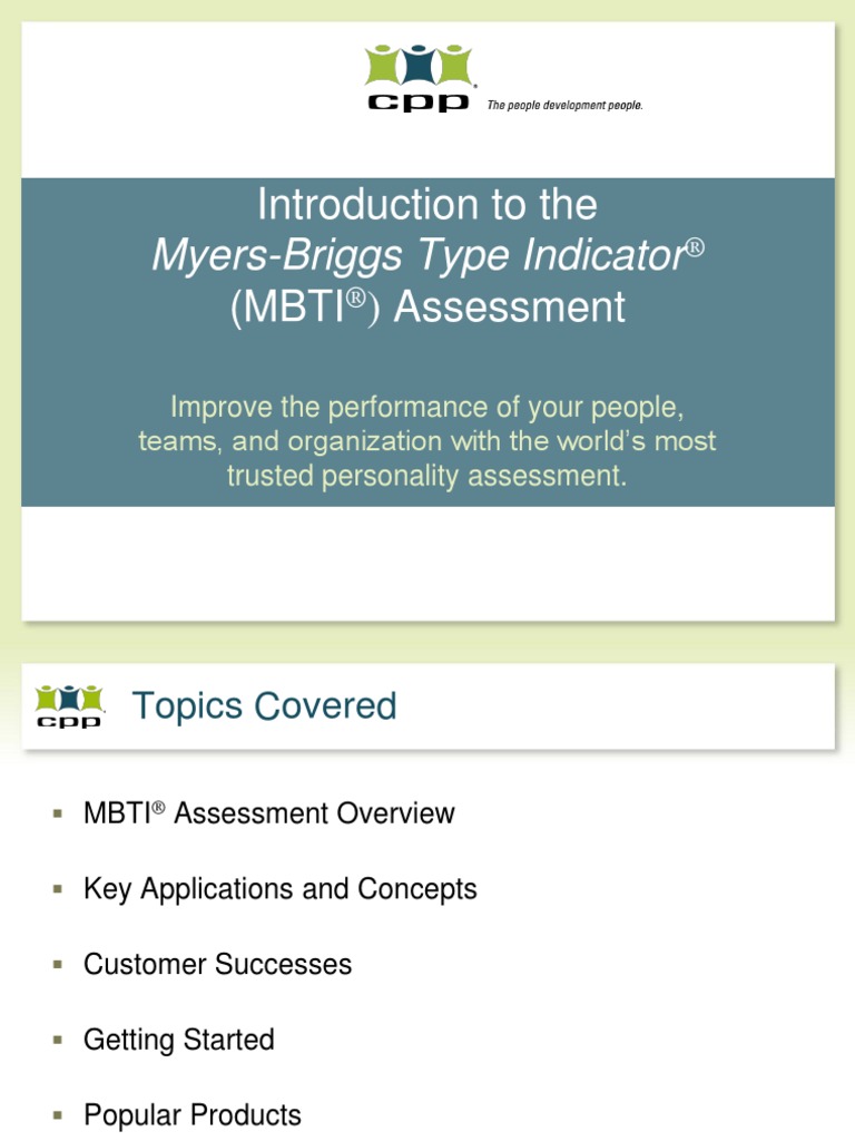 Introduction To MBTI | PDF | Behavioural Sciences | Psychology