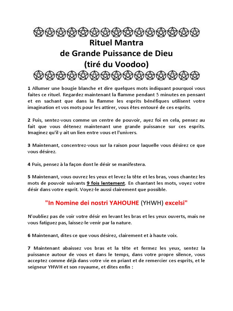 Rituel Voodoo de Mantra Puissant | PDF | Philosophie | Religion et ...