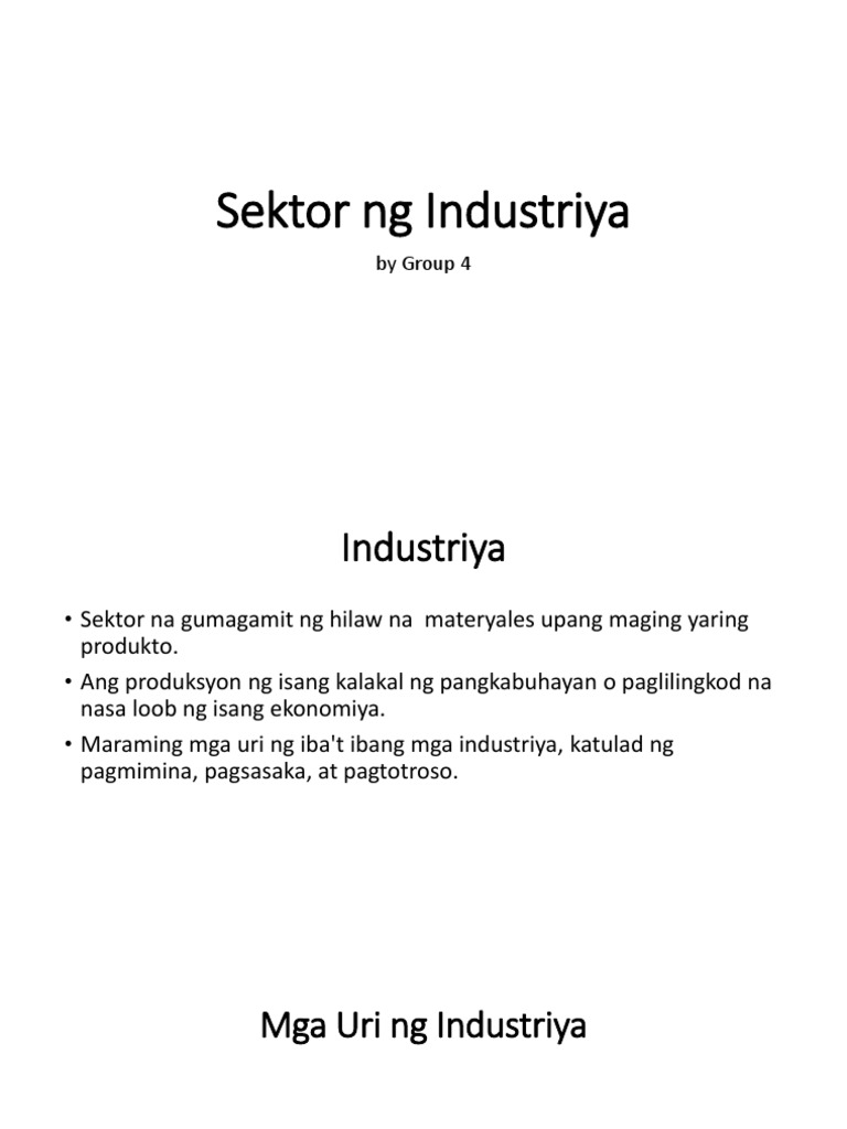 Sektor NG Industriya | PDF