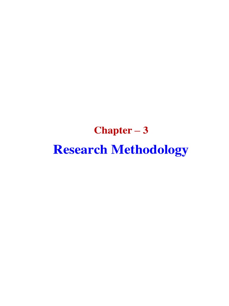 Research Methodology: Chapter - 3 | PDF | Survey Methodology ...