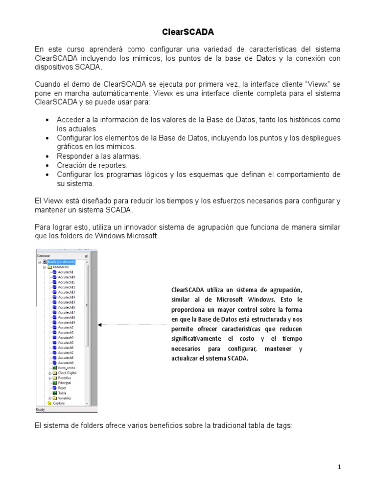 Configurar ClearSCADA utilizando agrupaciones similares a Windows | PDF | Point and Click | Scada