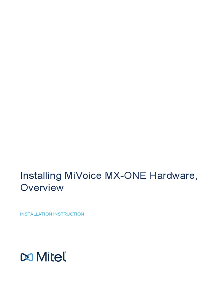 Installing MiVoice MX ONE Hardware | PDF | Telephone | Voice Over Ip