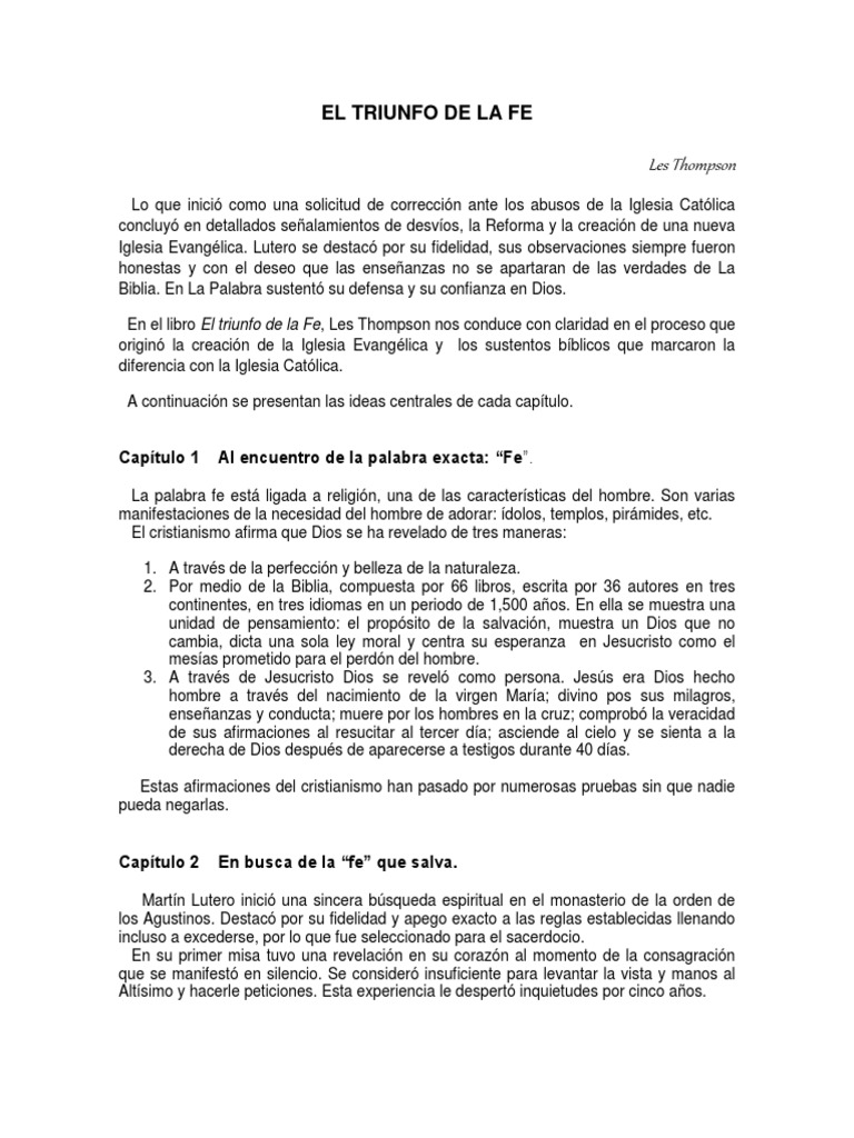 El Triunfo de La Fe | PDF | Martin Luther | Biblia