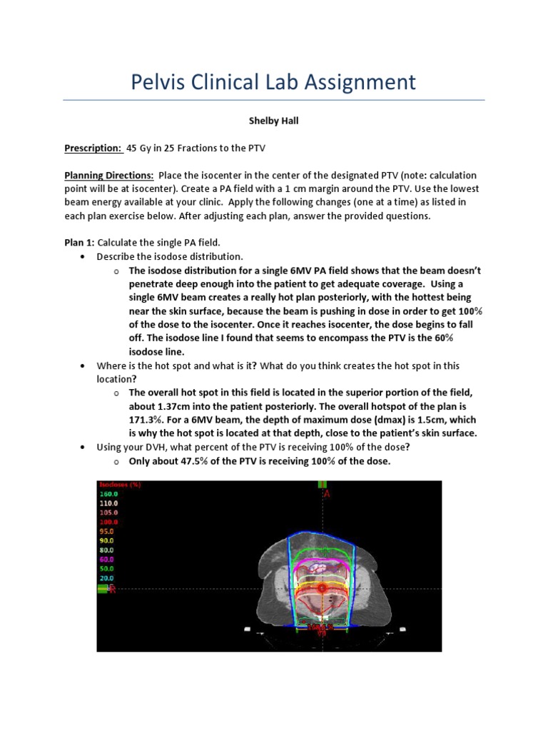 Pelvis Clinical Lab Assignment | PDF | Dose (Biochemistry) | Chemistry