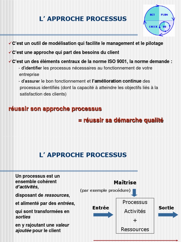 Approche Processus | PDF | Management de la qualité | Business