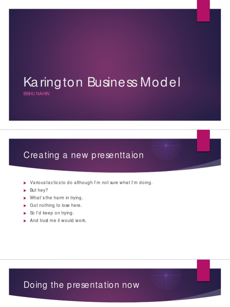 Karington Business Model | PDF | Self-Improvement