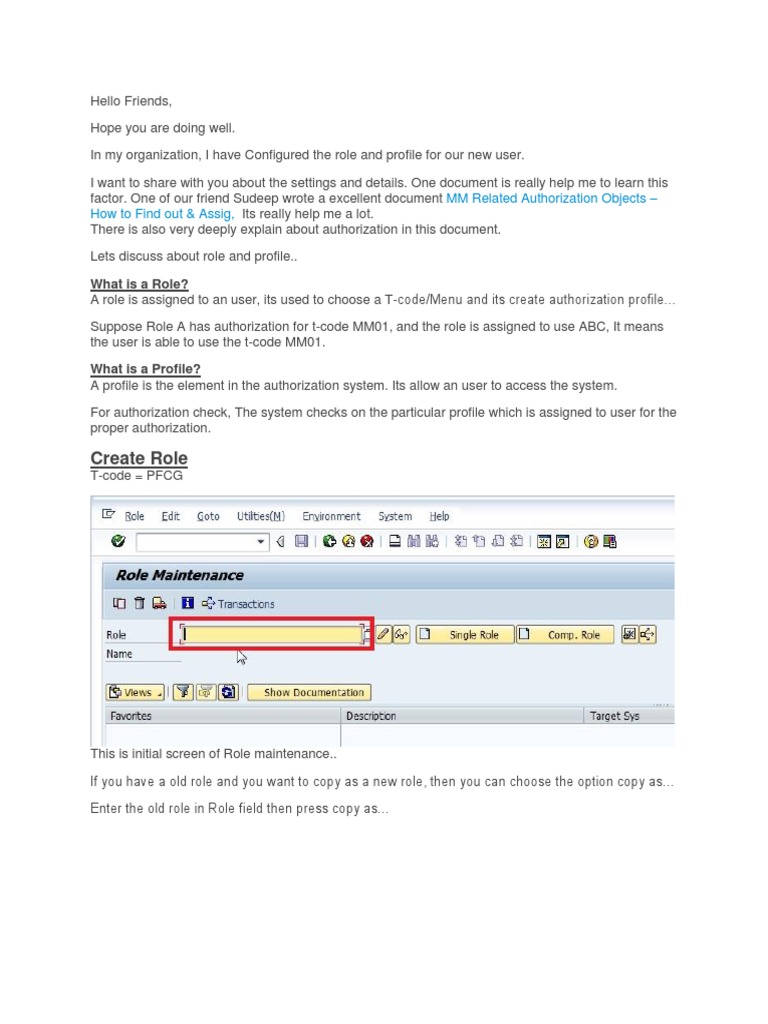 Create Role: MM Related Authorization Objects - How To Find Out & Assig | PDF | Software | Computing
