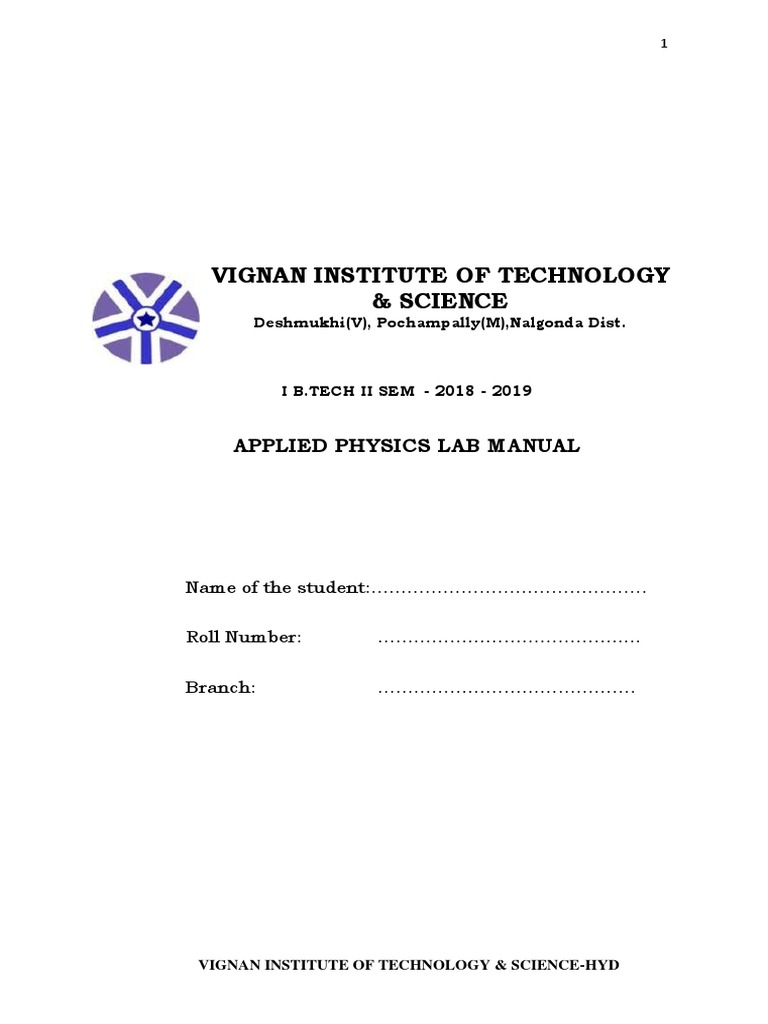 AP Lab Manual I BETCH II SEM 2018-19 PDF | PDF | Photoelectric Effect ...