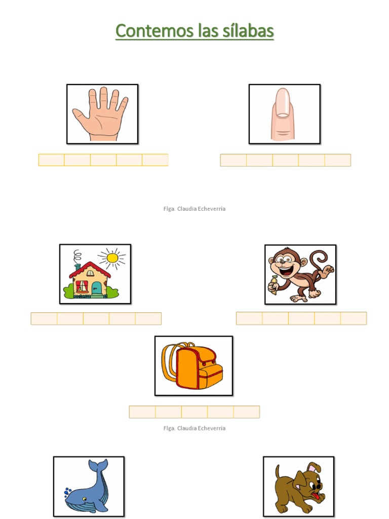 Actividades para contar sílabas | PDF