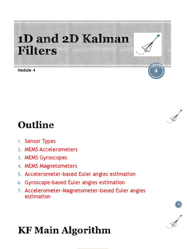 Module 4 - 1D Kalman Filters For Orientation | PDF | Kalman Filter ...