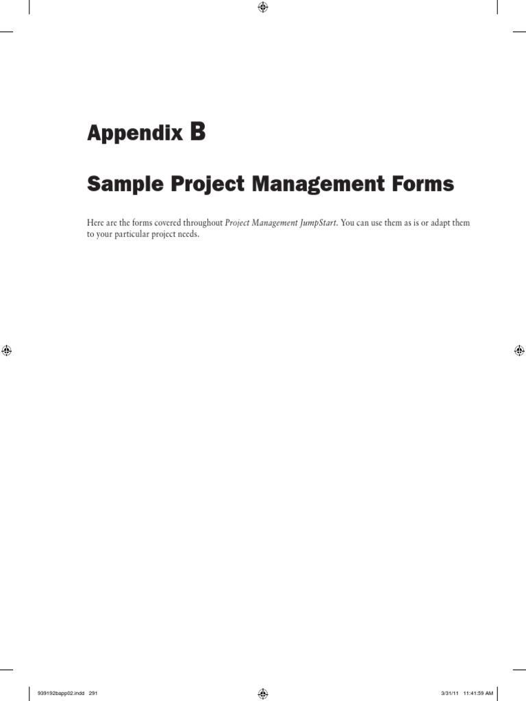 ProjectManagementSampleForms PDF | PDF | Project Management | Business