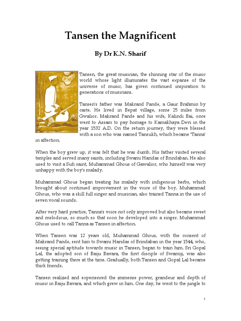 The Life and Legend of Tansen, the Renowned Indian Musician at the ...
