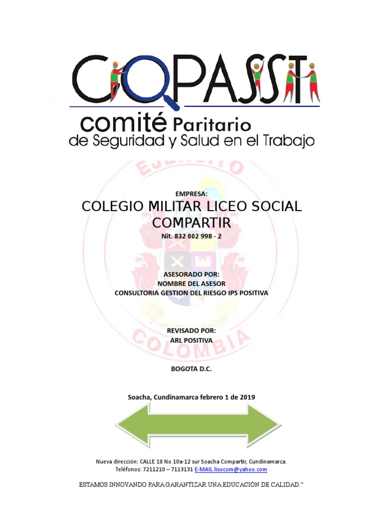 Copasst v2 2019..comite Paritario | PDF | Seguridad | Votación