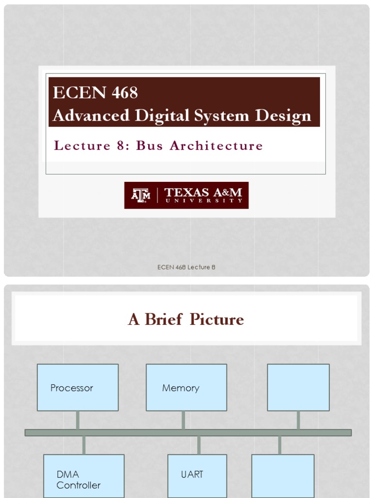 ECEN 468 Advanced Digital System Design: Lectur e 8: Bus Architectur e ...