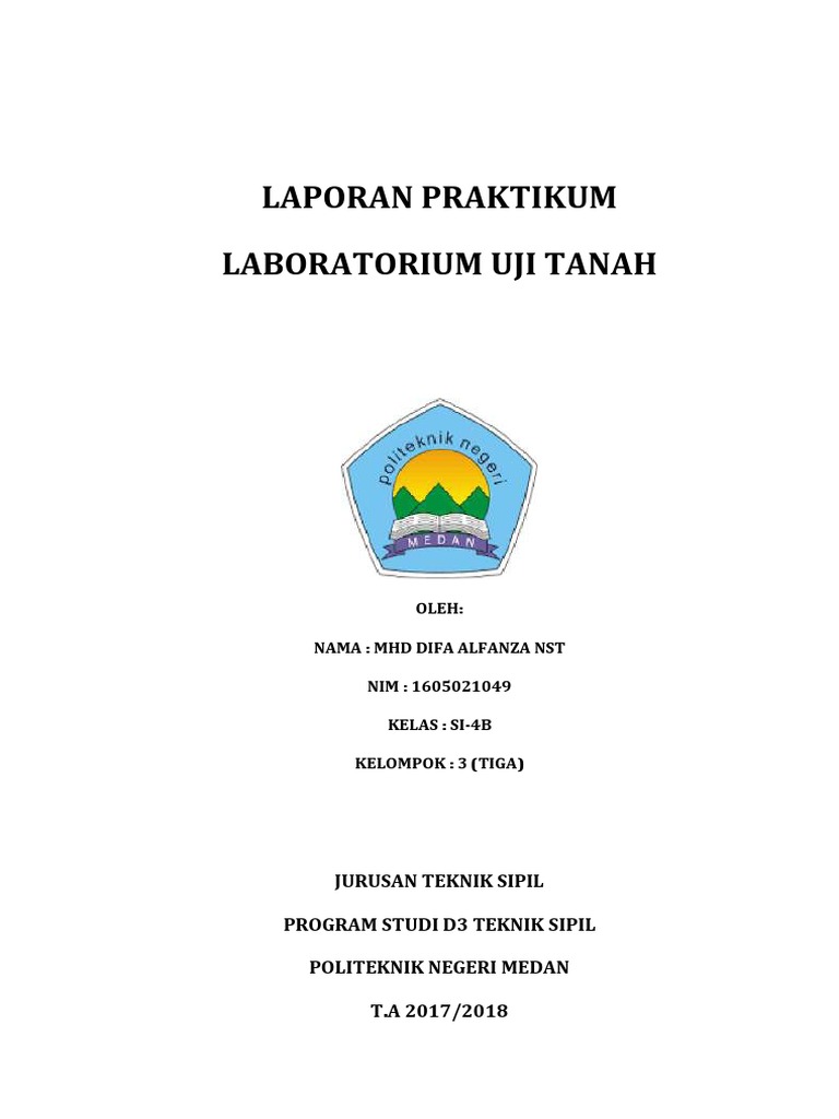 Laporan Lab Uji Tanah PDF | PDF