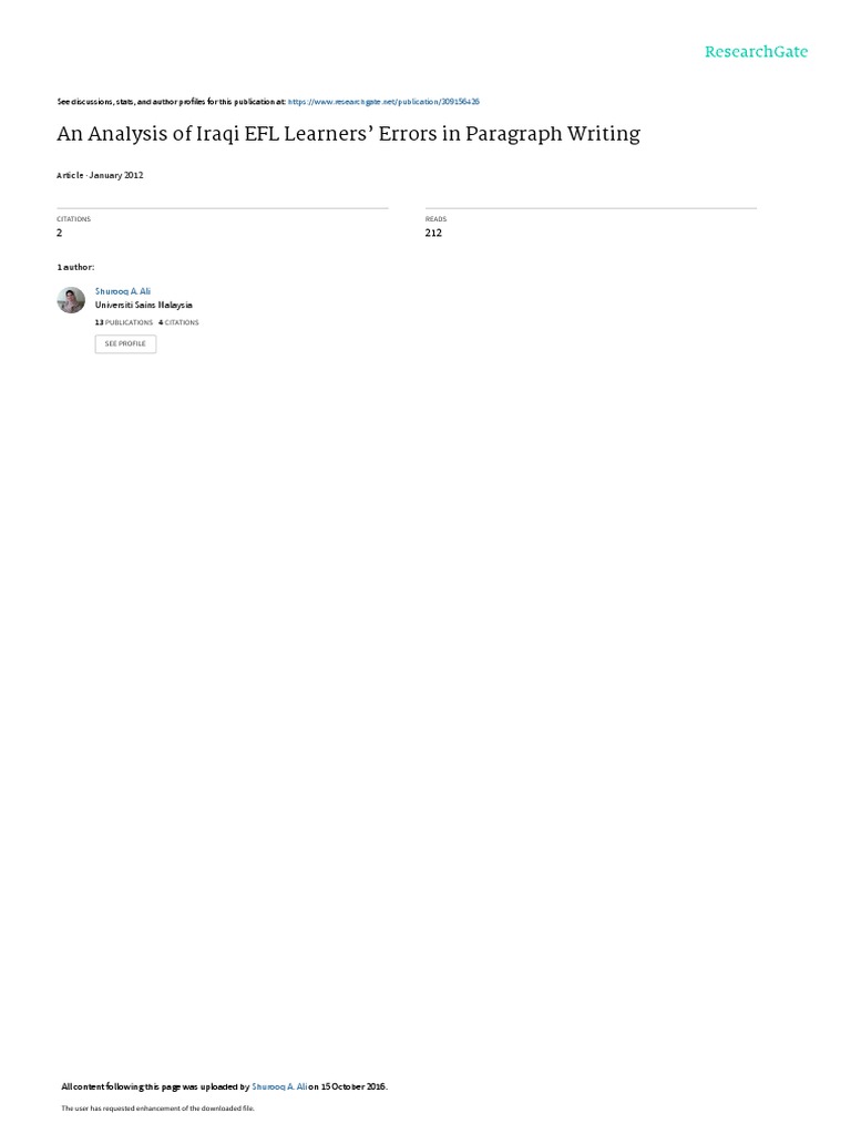 Paragraph Writing | PDF | Clause | Subject (Grammar)