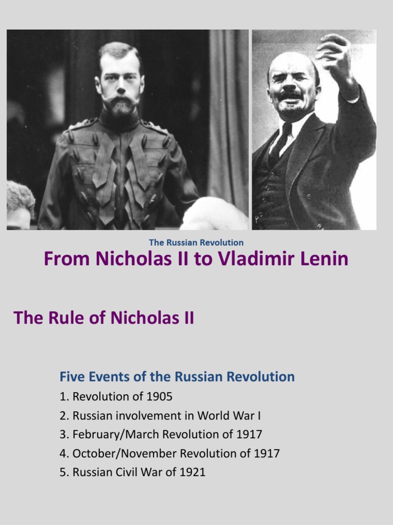 Nicholas II and Lenin: Revolution Overview | PDF | Russian Revolution ...