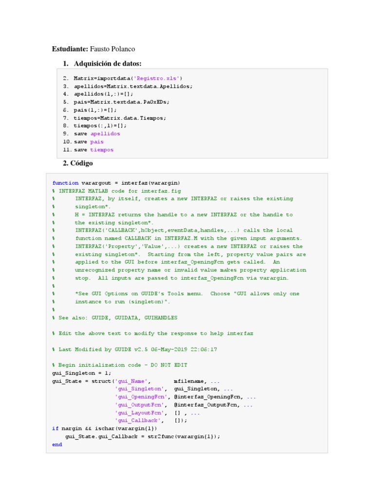 Prueba 1 | PDF | Matlab | Command Line Interface