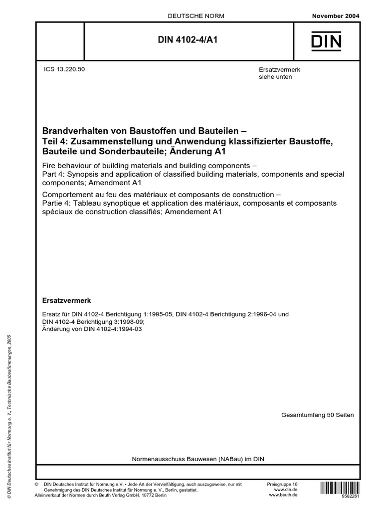 Norma DIN 4102 en Aleman | PDF