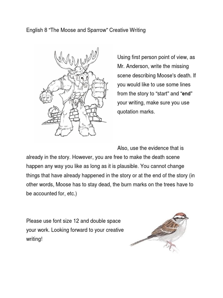 Moose Sparrow Creative Writing | PDF | General Fiction