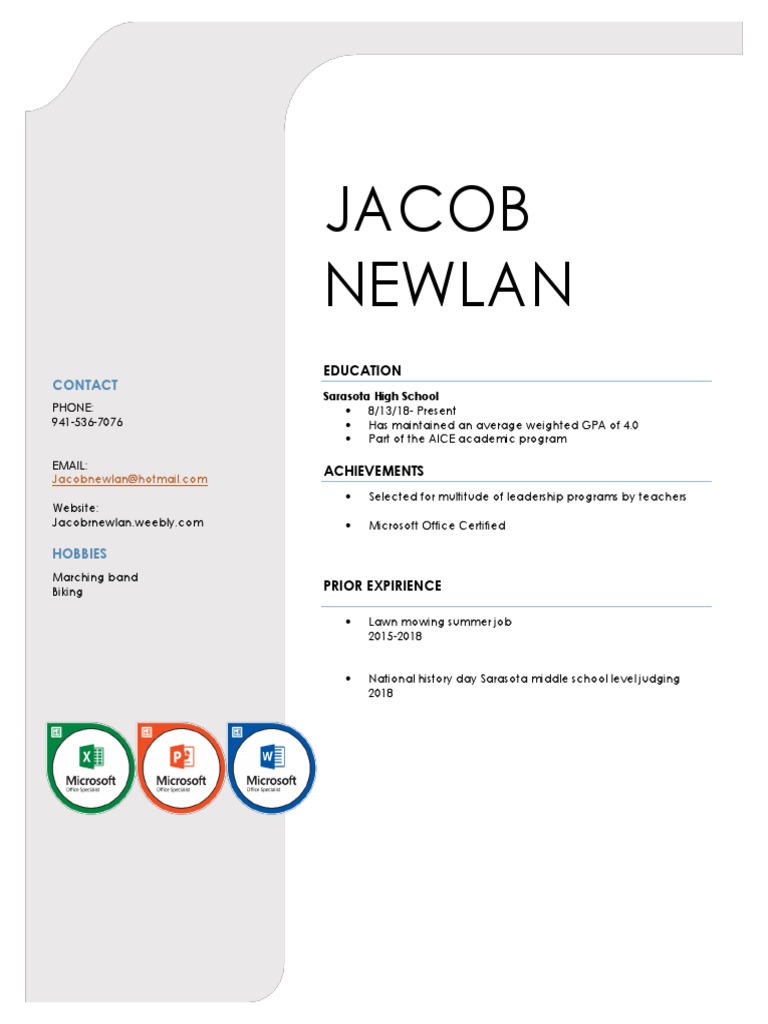 Jacob Newlan: Contact | PDF
