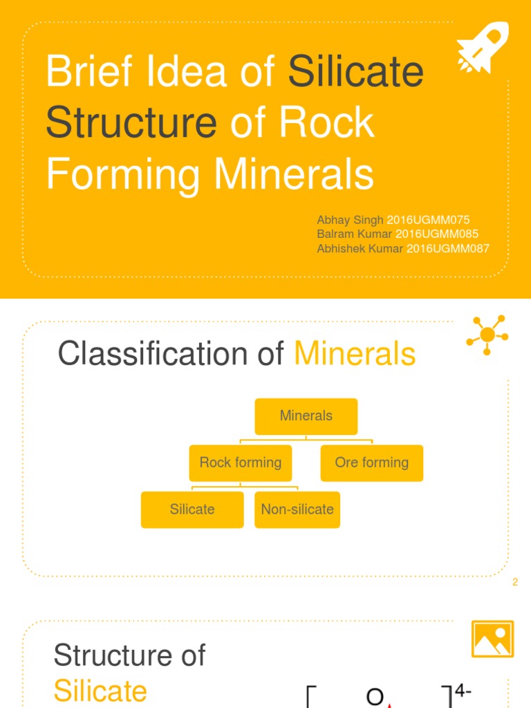 Brief Idea of Silicate Structure of Rock Forming Minerals | PDF ...