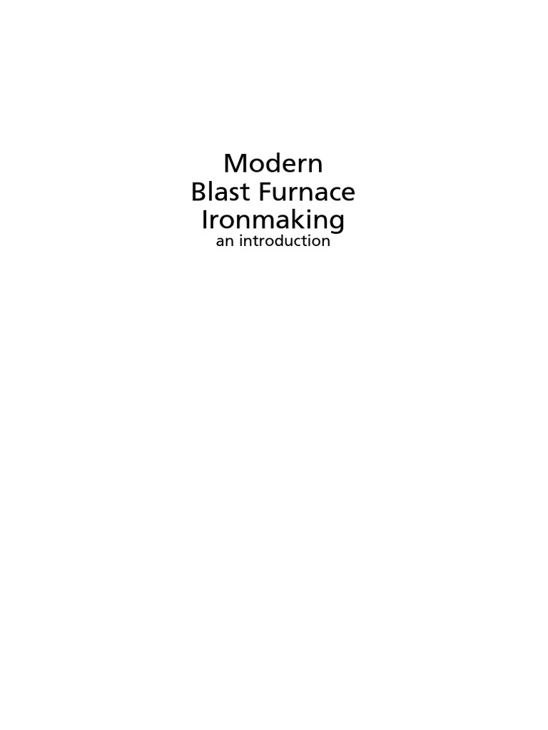 Modern Blast Furnace Ironmaking | PDF | Coke (Fuel) | Blast Furnace