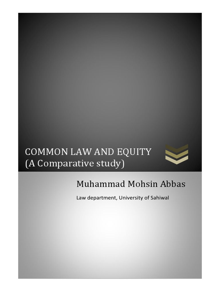 Common Law and Equity | PDF | Precedent | Equity (Law)