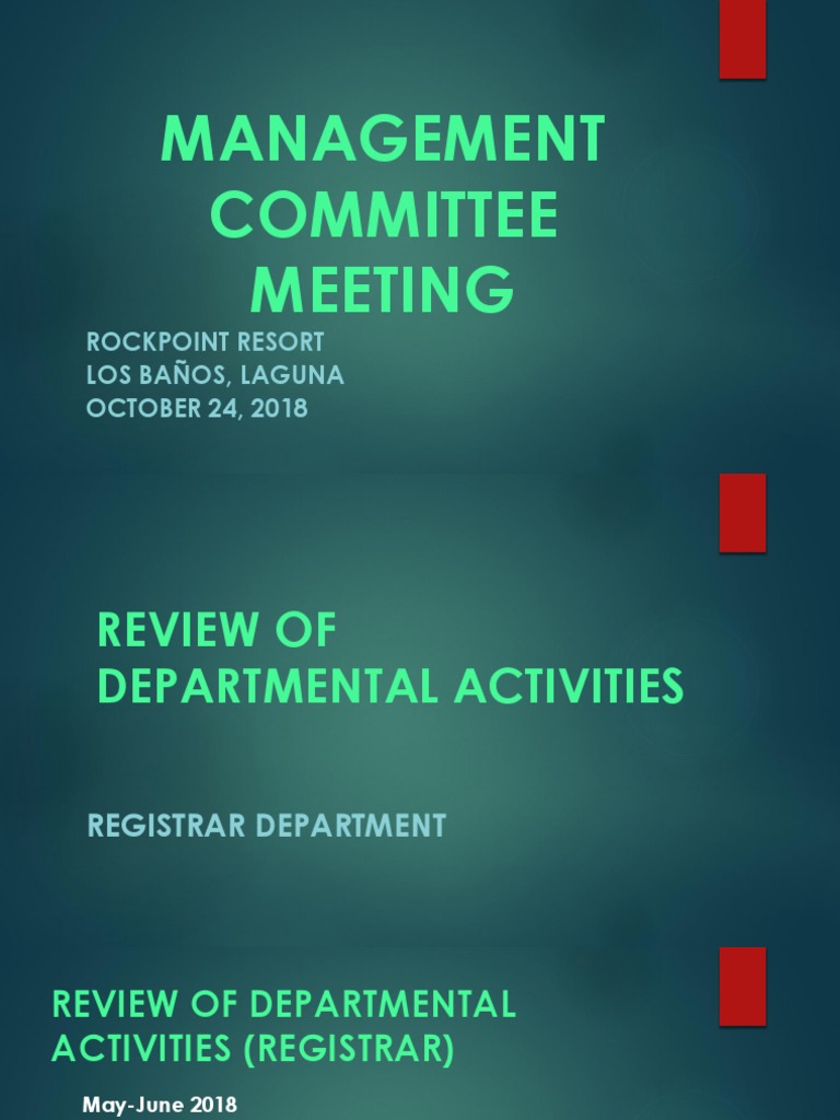 Management Committee Meeting | PDF | Business