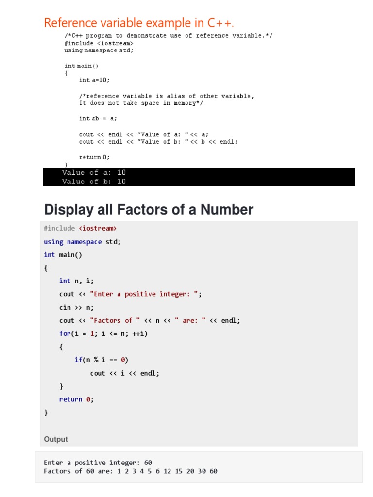 Example in C ++ | PDF | Array Data Structure | Integer (Computer Science)