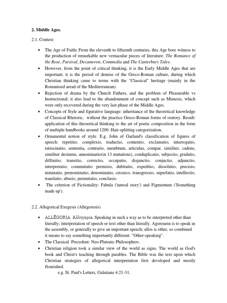 Middle Ages.: The Rose, Parsival, Decameron, Commedia and The ...