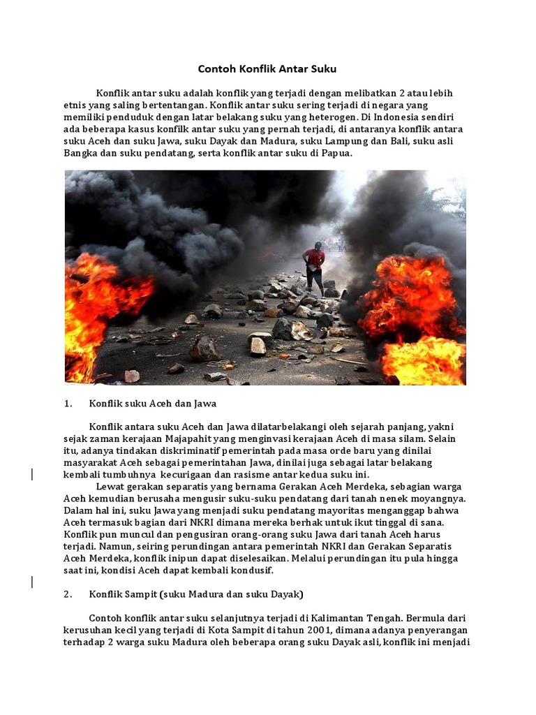 Contoh Konflik Antar Suku Dan Ras | PDF