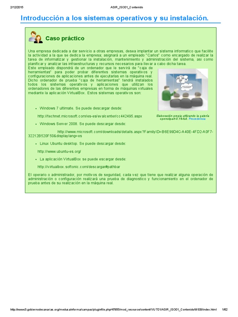 ASIR ISO01 Contenido | PDF | Kernel (sistema operativo) | Sistema operativo