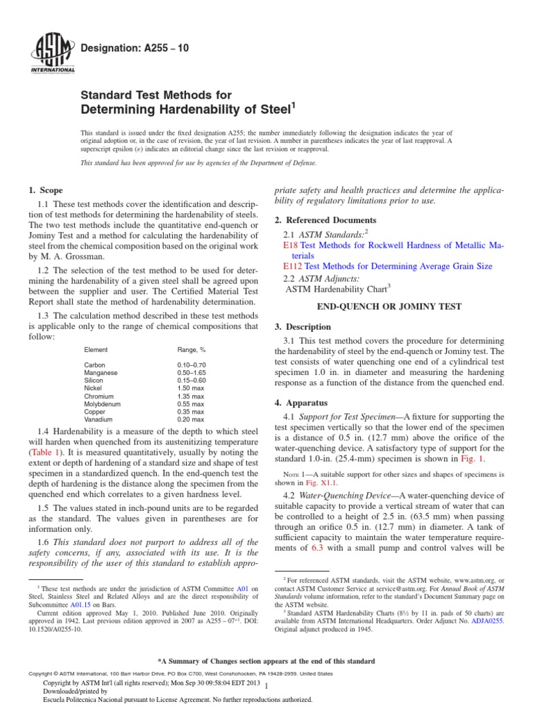 Astm 255 PDF | PDF | Steel | Alloy