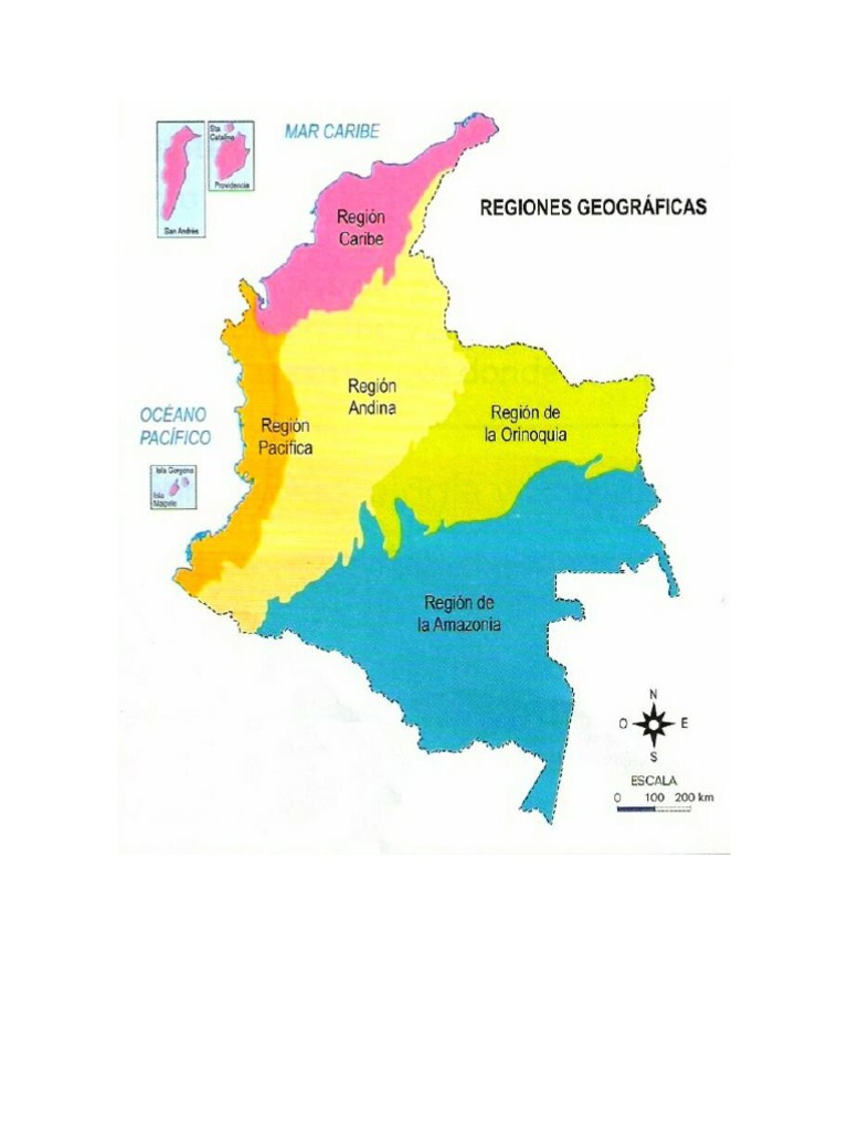 Mapa de Las Regiones Naturales de Colombia | PDF