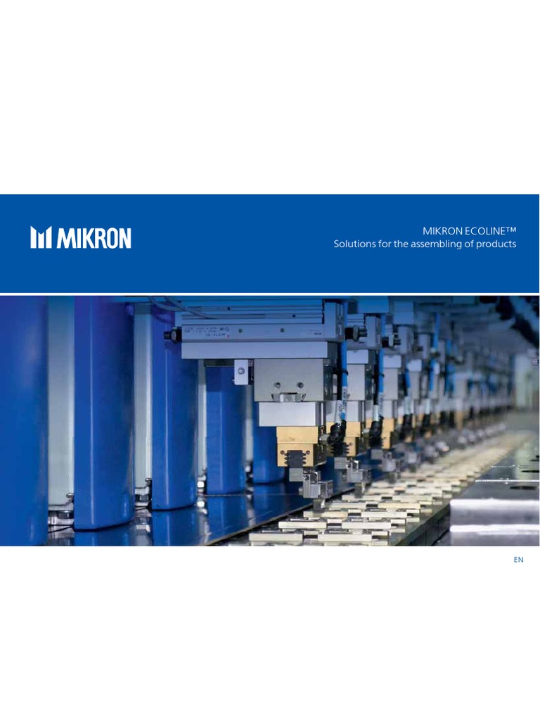 Mikron Ecoline™ Solutions For The Assembling of Products | PDF ...
