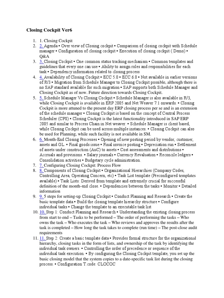 Closing Cockpit Ver | PDF | Hierarchy | Organizational Structure