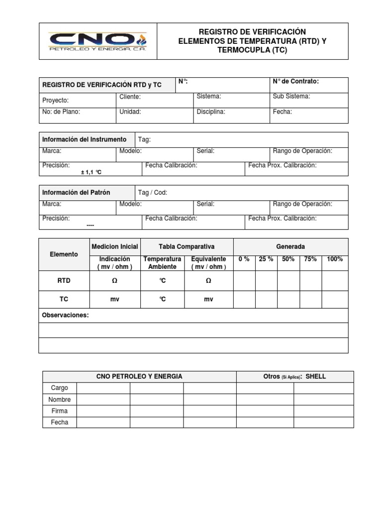 Formatos TC - RTD | PDF