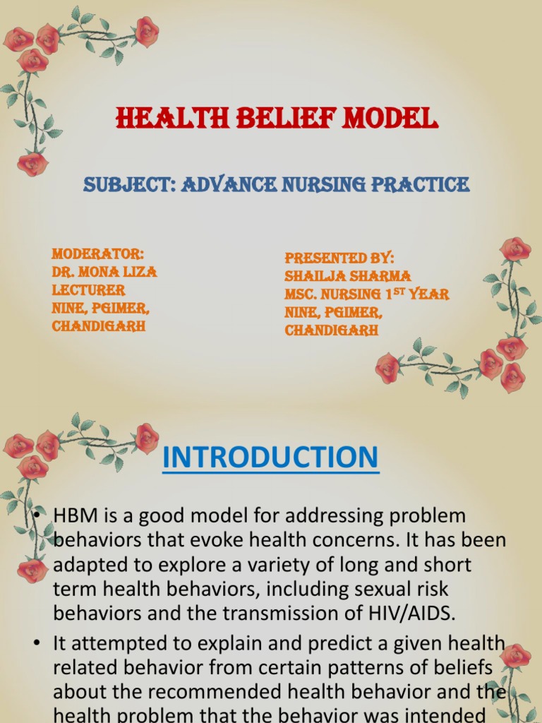 HBM Model Explained | PDF | Behavior | Neuroscience