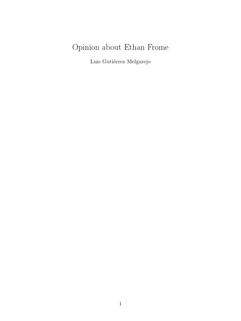 Ethan PDF | PDF | Ethan Frome | Novels