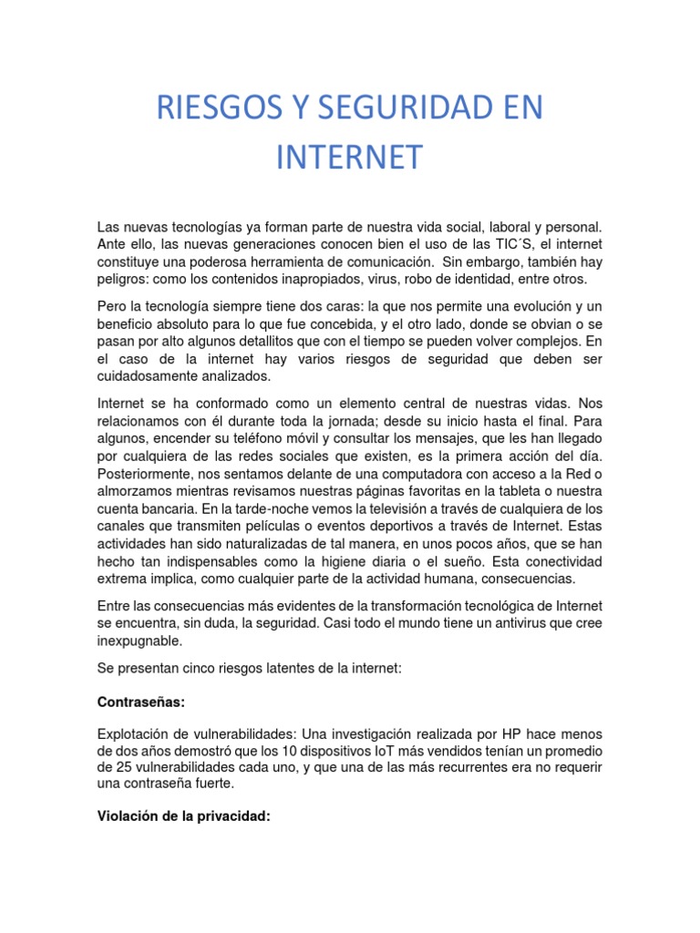 Seguridad En Internet Pdf La Seguridad Informática Seguridad
