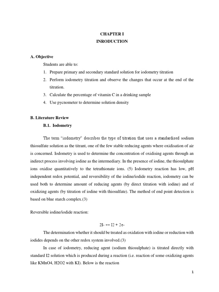 Iodometri | PDF | Iodine | Titration