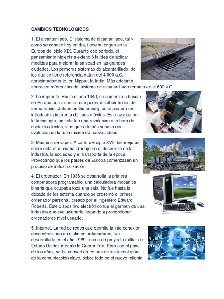 Cambios Tecnologicos | PDF