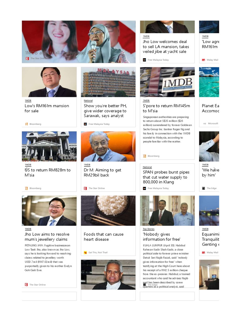 1MDB news roundup | PDF | Malaysia | Strait Of Malacca