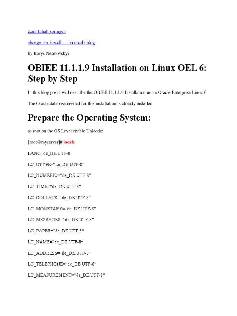 OBIEE Installation Guide | PDF | Oracle Database | Zip (File Format)