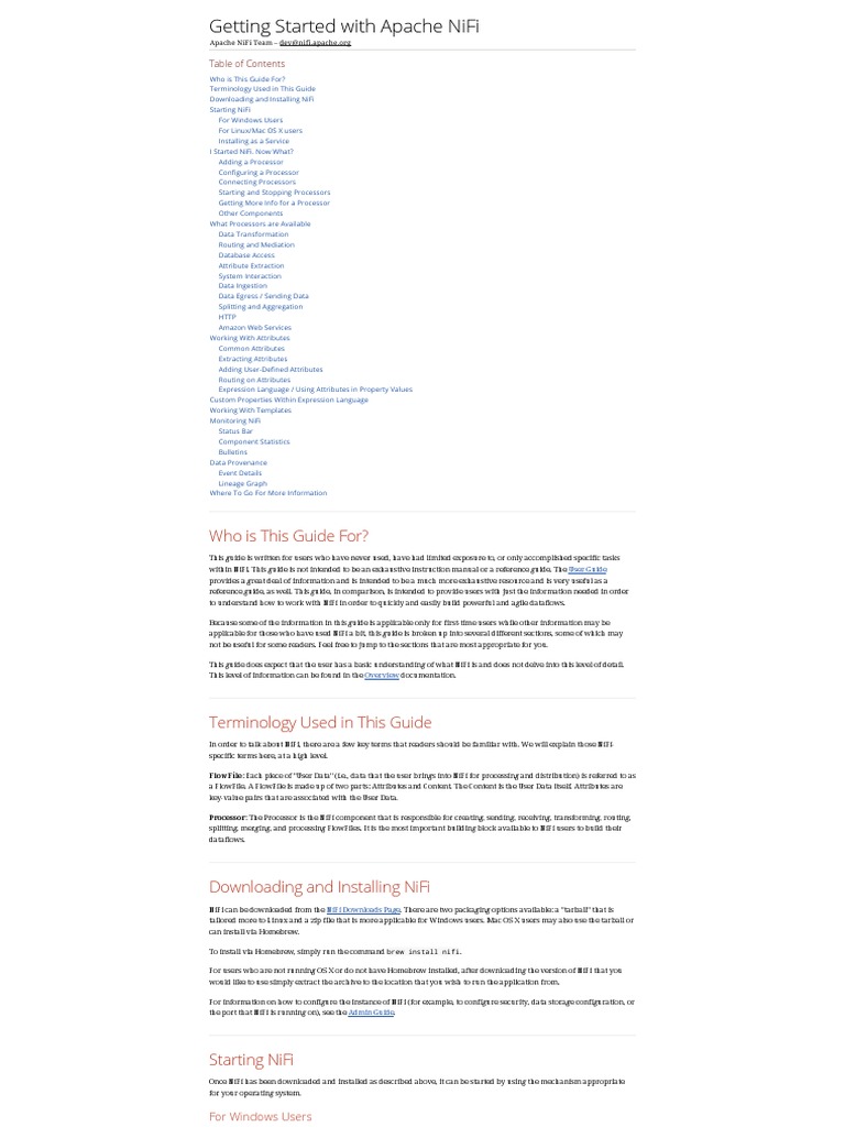 Getting Started with Apache NiFi: A Quick Guide | PDF | Hypertext Transfer Protocol | Xml
