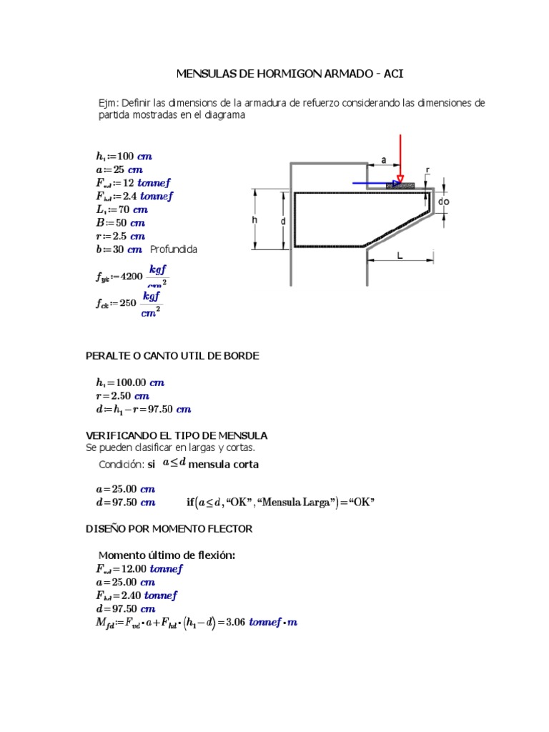 Diseño de Mensulas | PDF